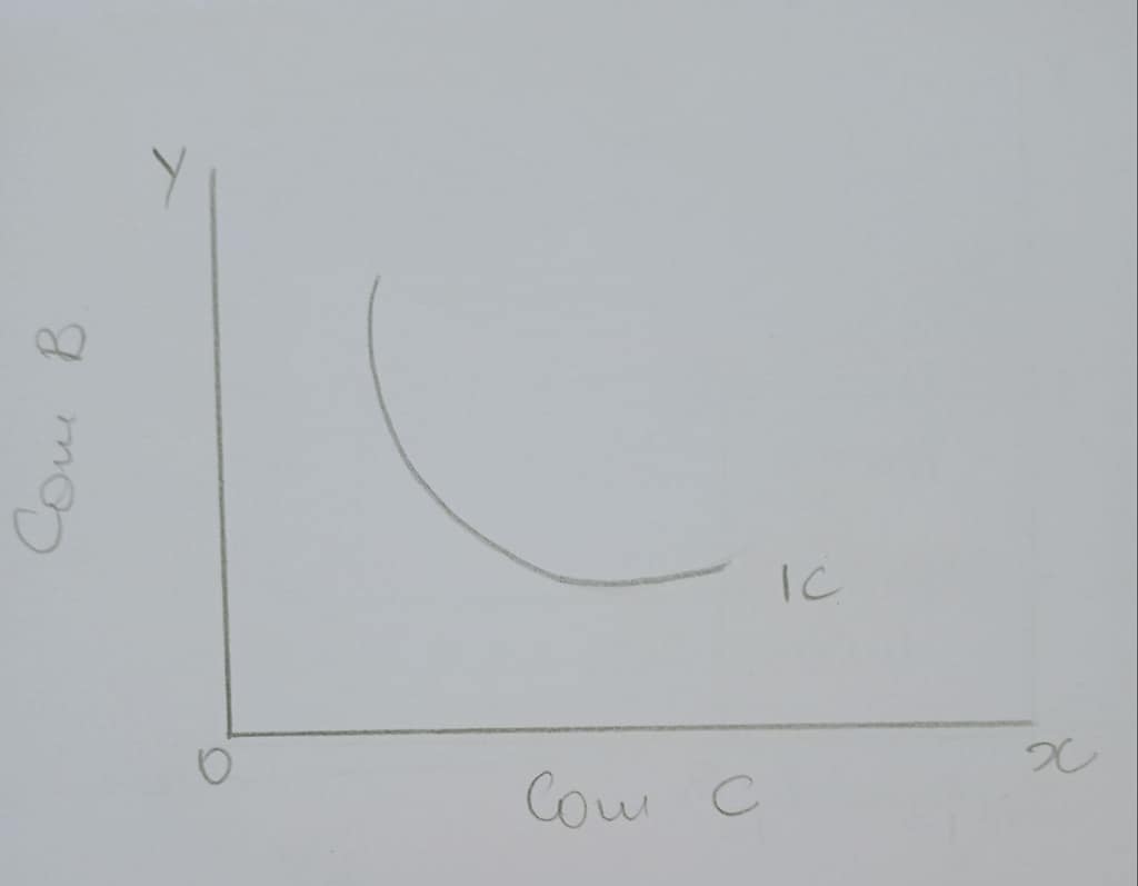 explain the properties of indifference curves with graphs